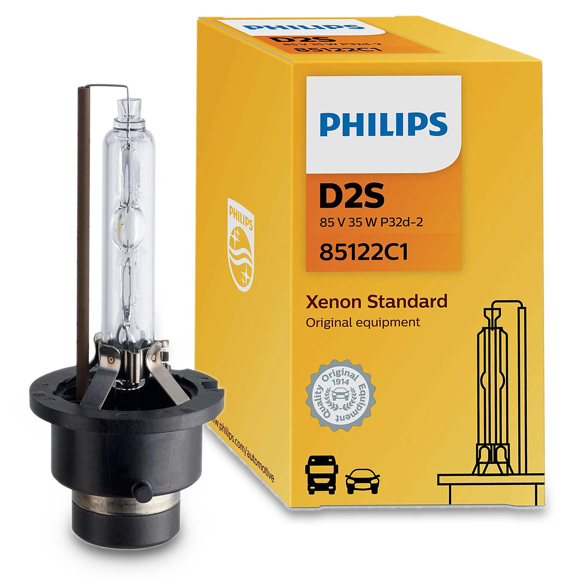 Лампа ксеноновая D2S 35W P32d-2 4600K Vision PHILI