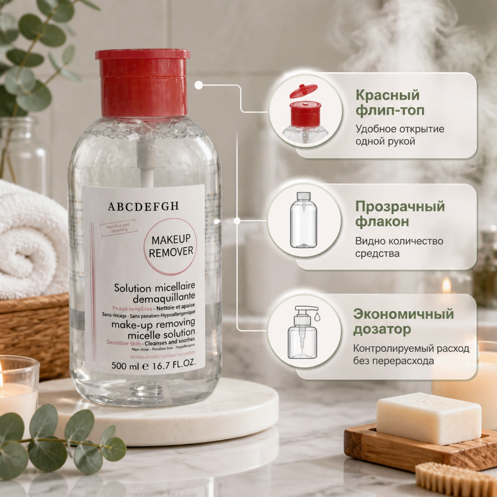 Мицеллярная вода "Makeup Remover", для чувствительной кожи, 500мл — фото 1