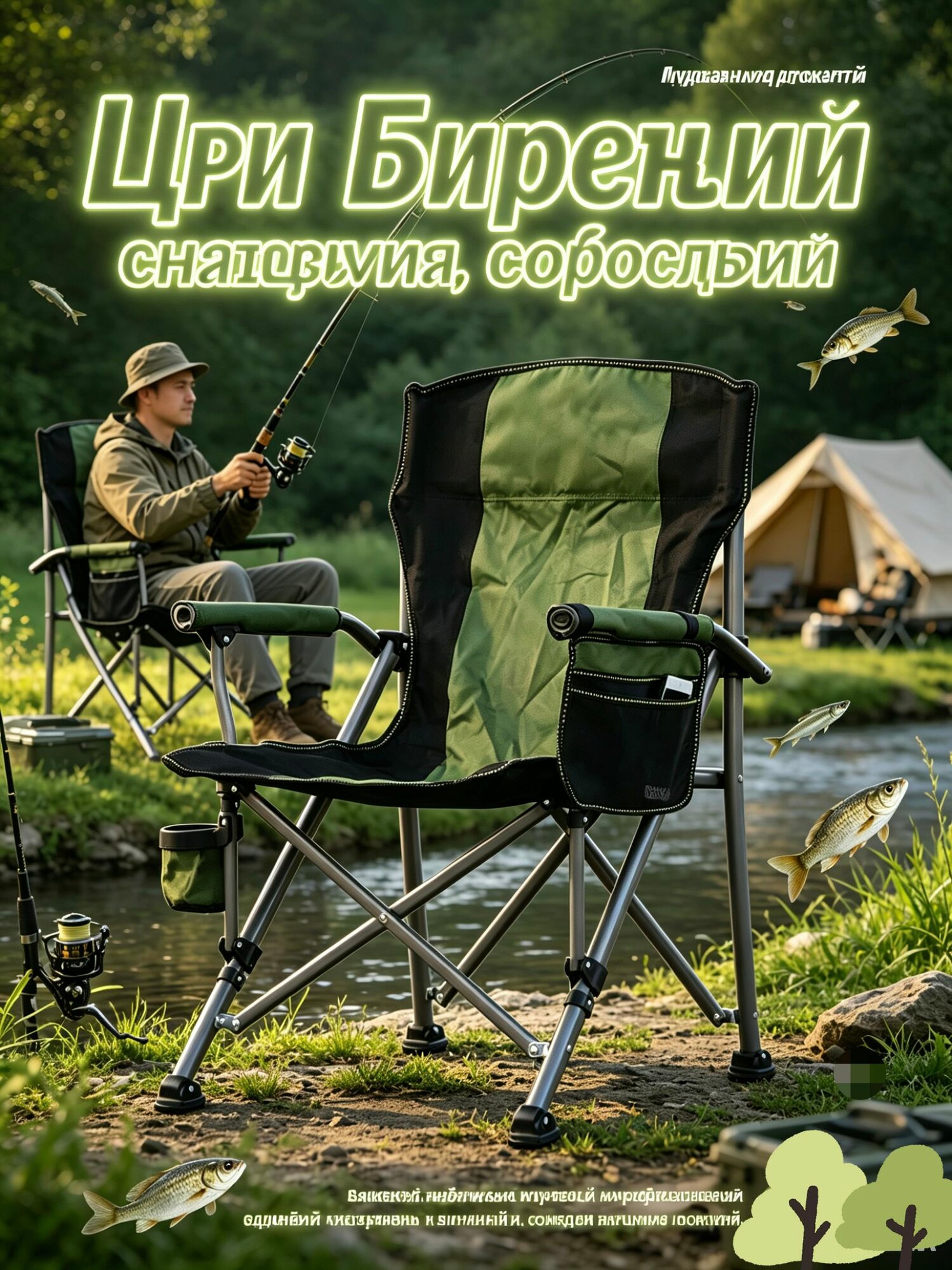 Кресло для рыбалки98*21.2*14 см рыболовное кресло 98x21.2x14 см