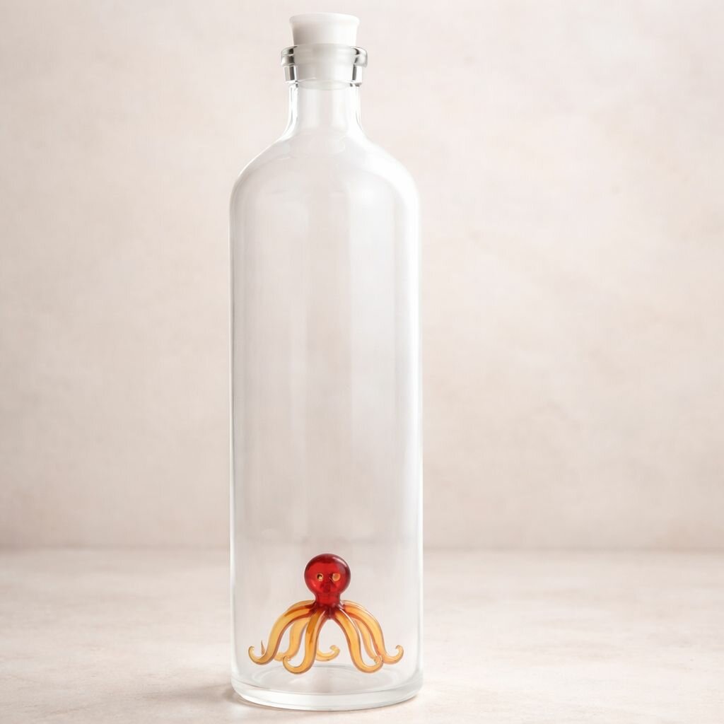 Графин для воды и сервировки стола стекляный Octopus 1.2л