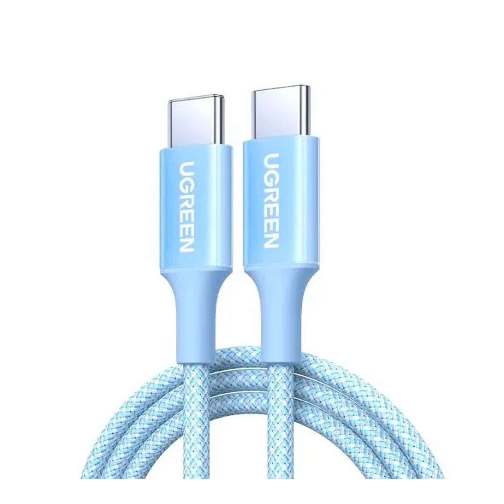 USB кабель Ugreen L502 100W PD Fast Charging Braided Cable 5A Max blue type-c/type-c 2.0m