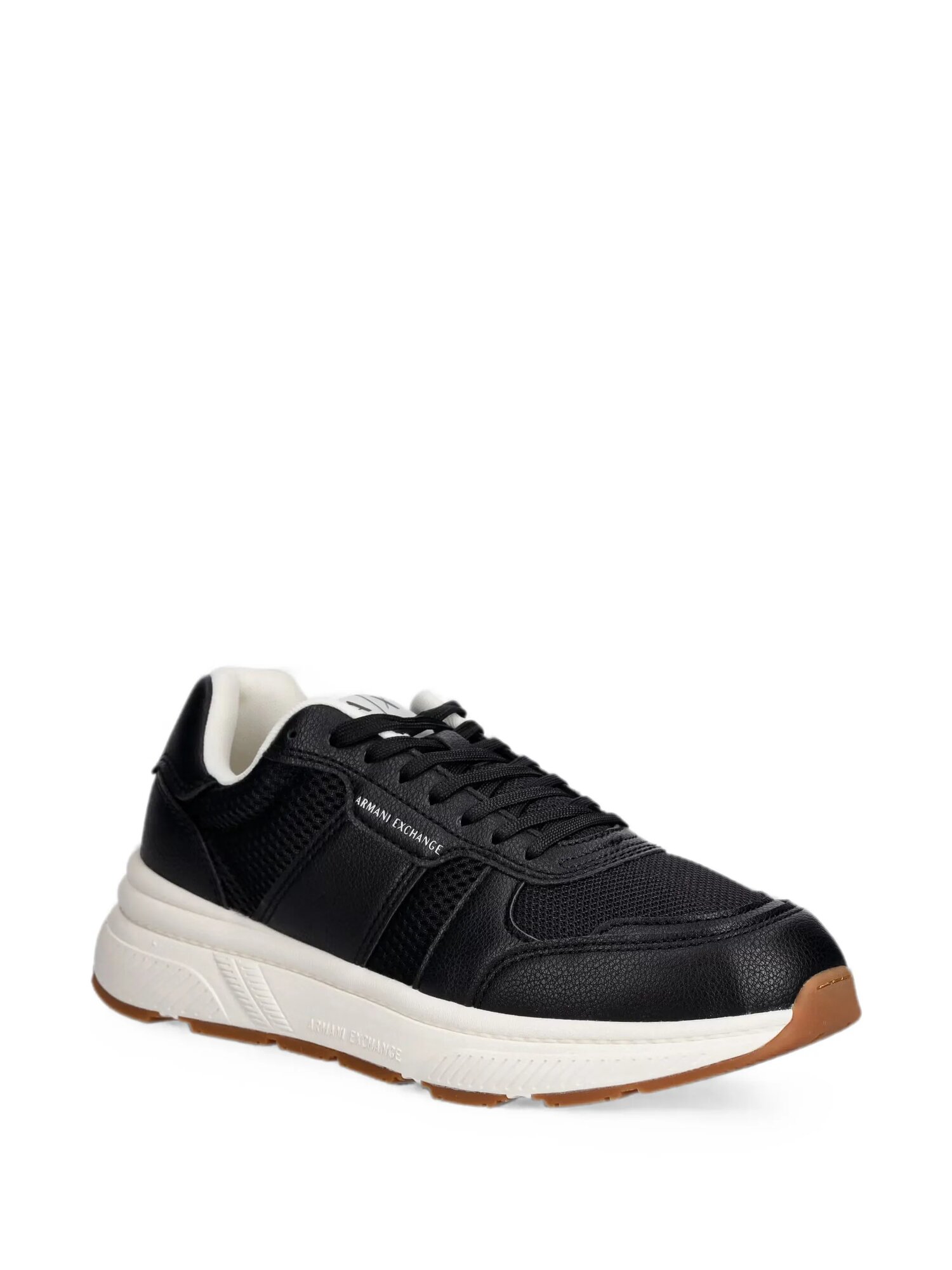 Кроссовки Armani Exchange Logo-print panelled sneakers, размер 12 — фото 1