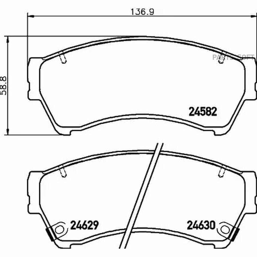 MINTEX MDB2935 Колодки тормозные дисковые передн. ZEPHYR/MKZ 6 (GG) 6 Hatchback (GG) 6 Stufenheck (GG) 6 Saloon (GG