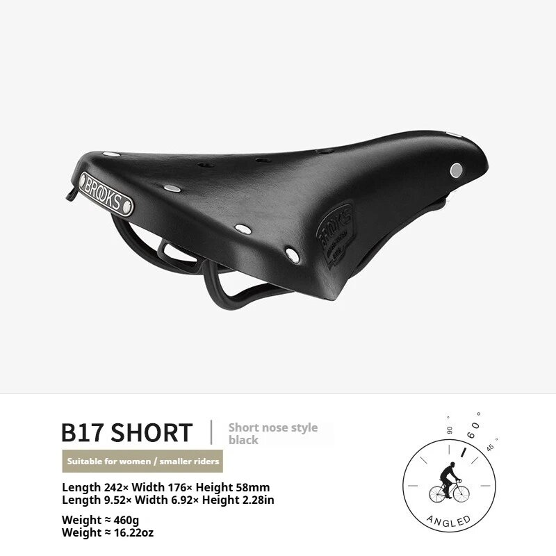 BROOKS B17 Short кожаное седло, STANDARD Black