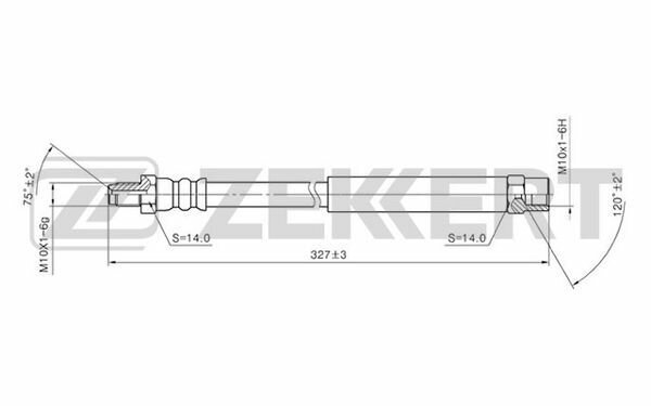 Zekkert Шланг тормозной для BMW 3 (E30) 82- 5 (E60 E61) 02- 6 (E63 E64) 03- 7 (E65-67) 01-