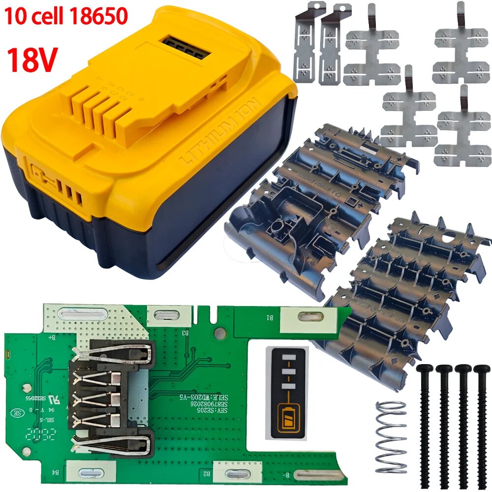 Корпус для аккумуляторов 18650 DeWalt 18V, 5Ah sticker