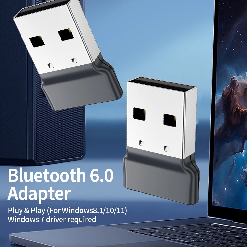 KEBIDUMEI Bluetooth 6.0 адаптер USB — фото 1