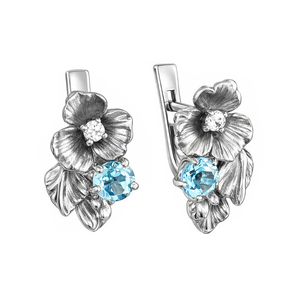 серьги из серебра