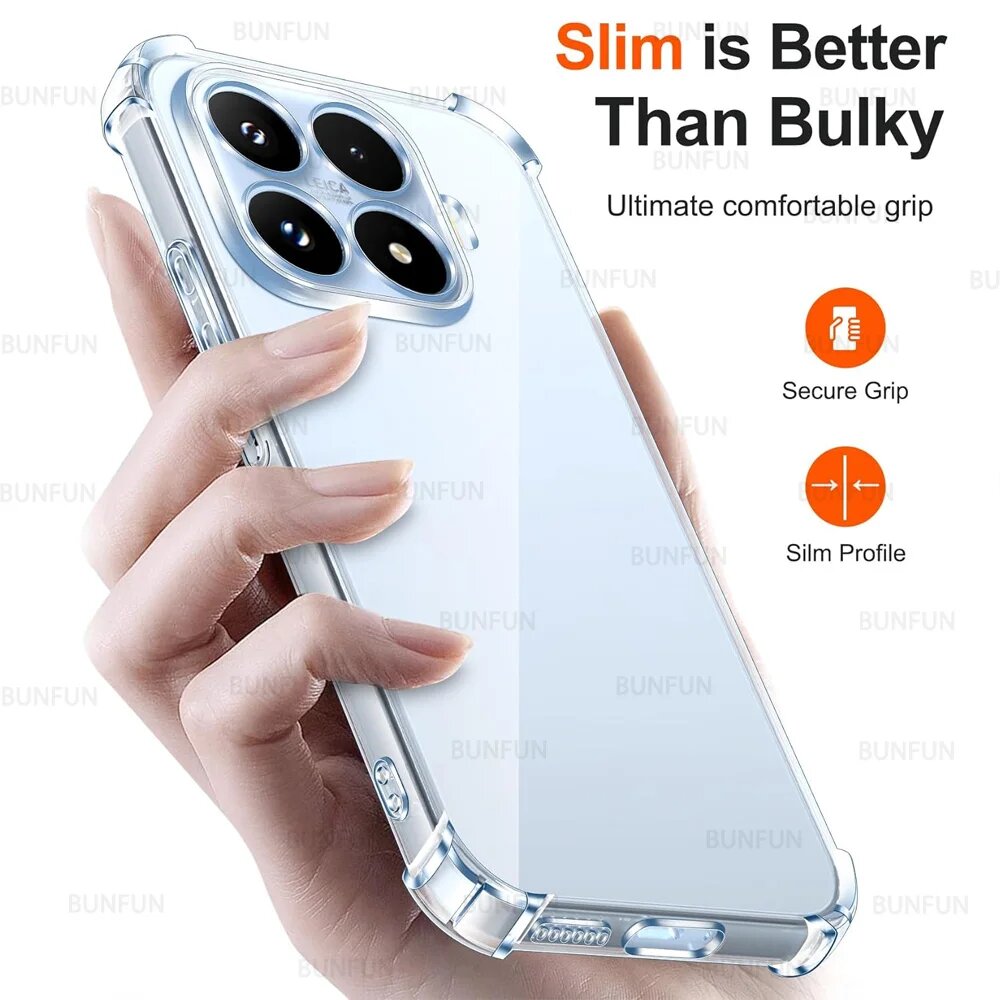 Прозрачный силиконовый чехол с воздушными подушками для Xiaomi 17T Pro 5G, For Xiaomi 17T Pro