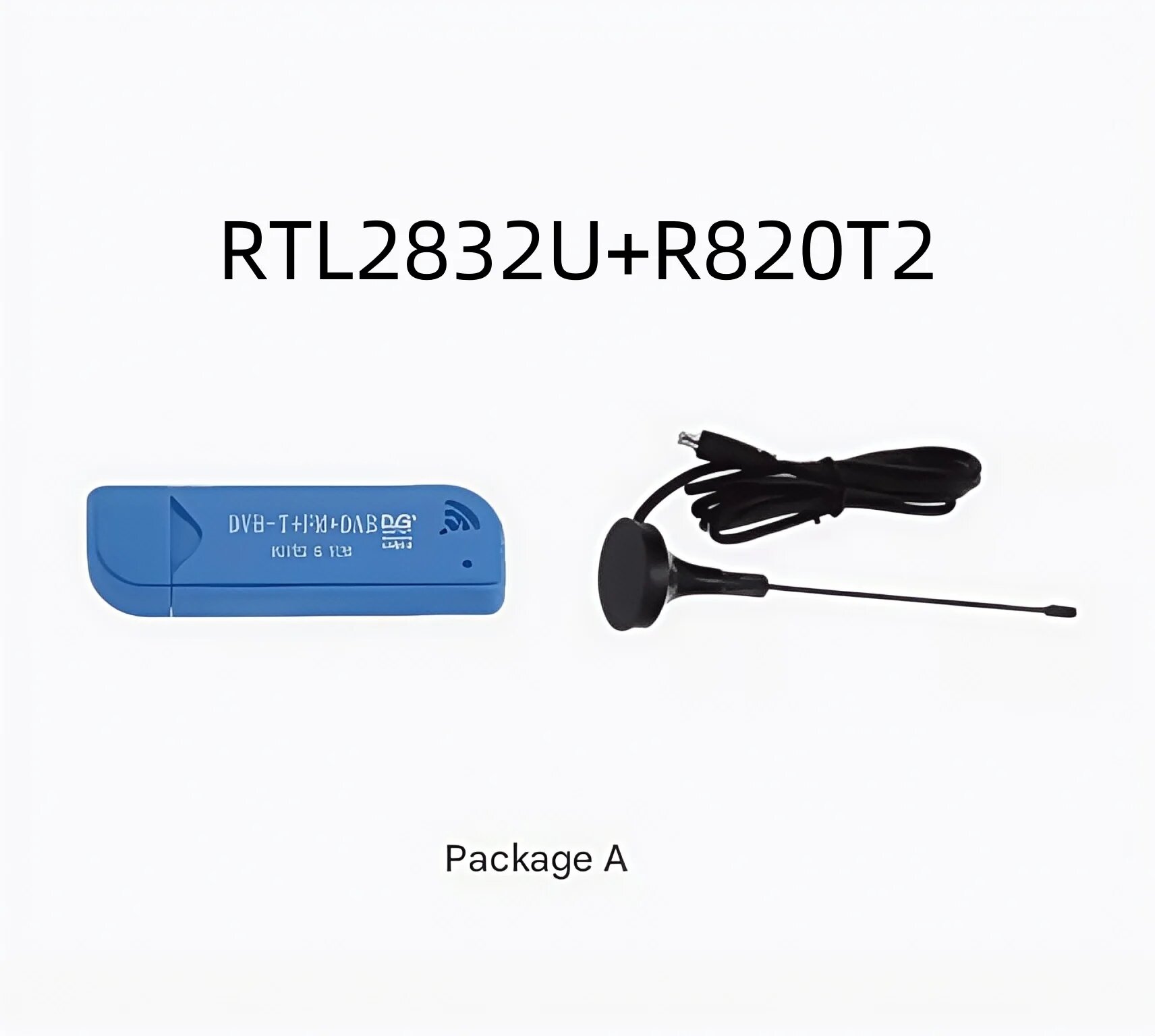 RTL-SDR ADS-B DVB-T DAB приемник Черный, Package A