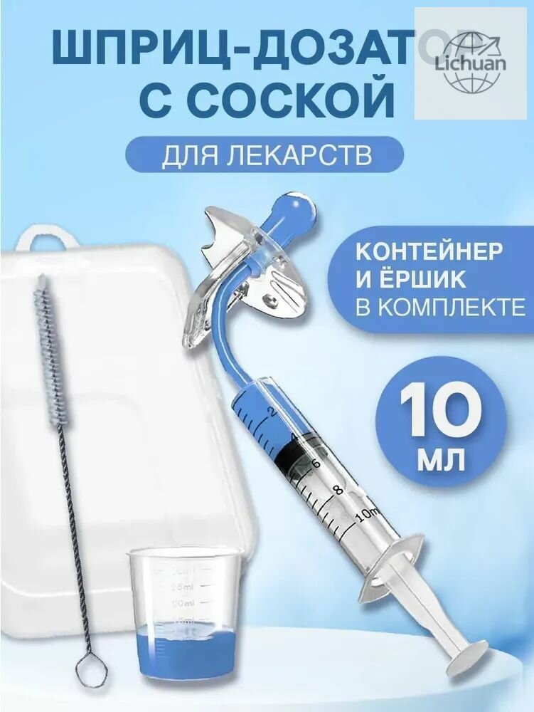 Детский дозатор для лекарств соска ниблер
