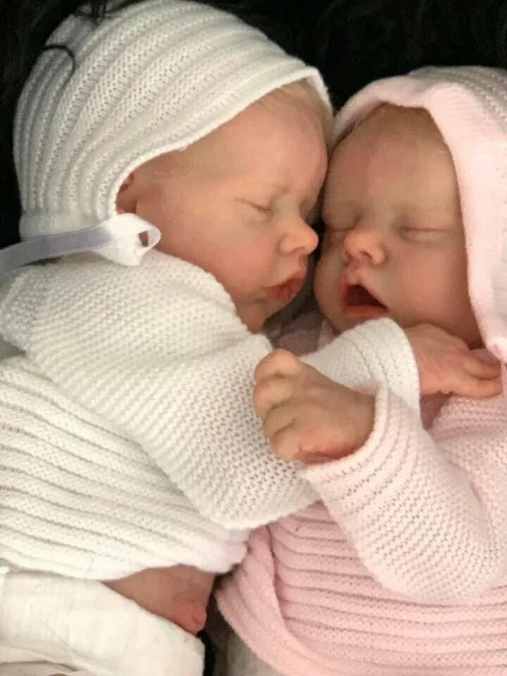 48-см силиконовая кукла-реборн TWIN A TWIN B, розовая