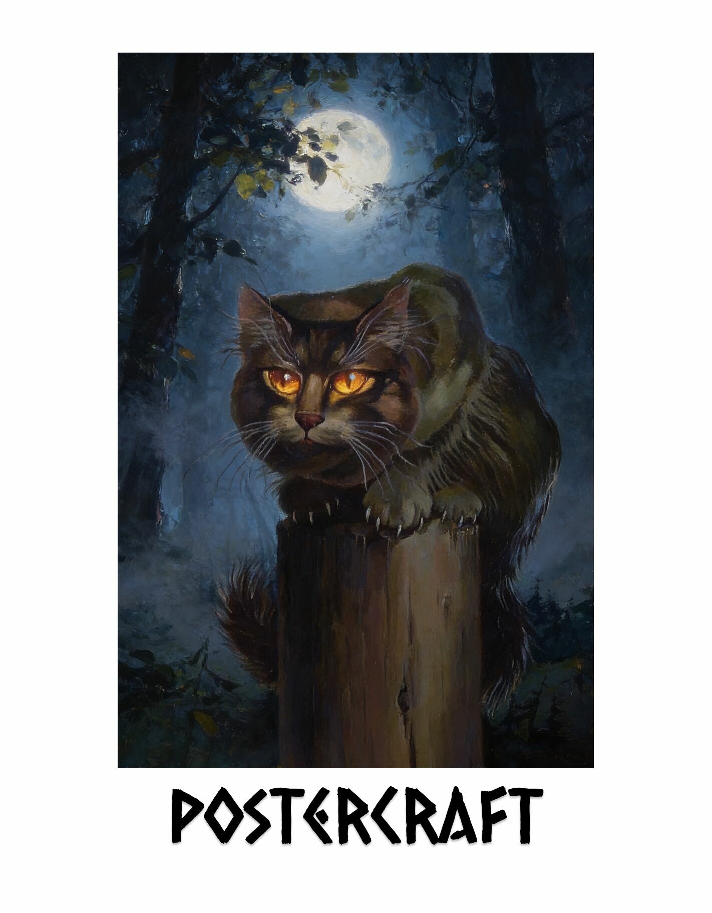 Постер "Кот Баюн" (Славянские Мифы) 29.7х42см, А3, глянцевый