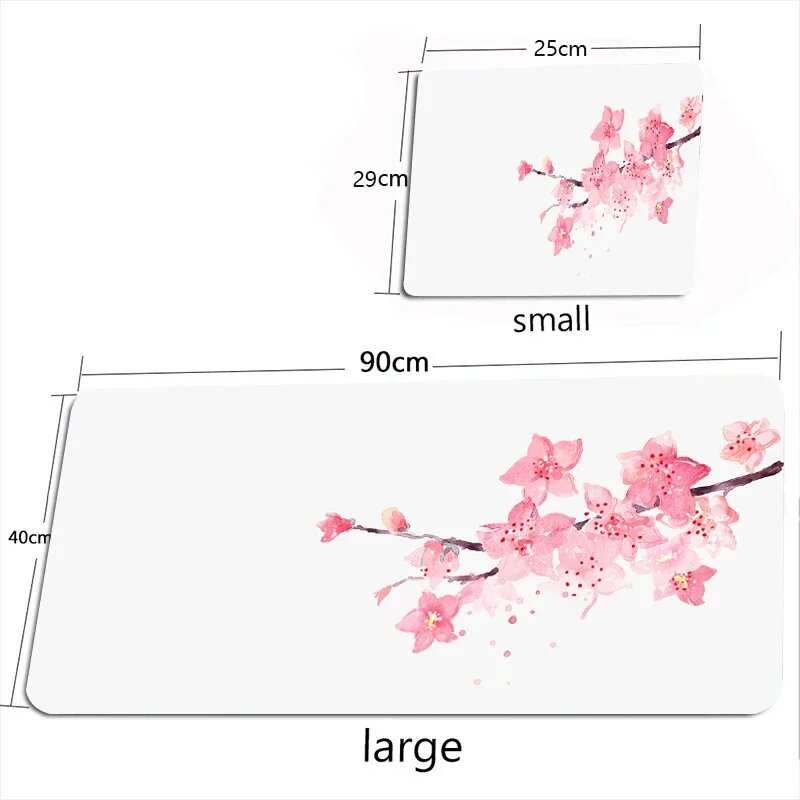 Mairuige XXL розовый коврик для мыши Sakura 290X250X2MM, COLOR-2