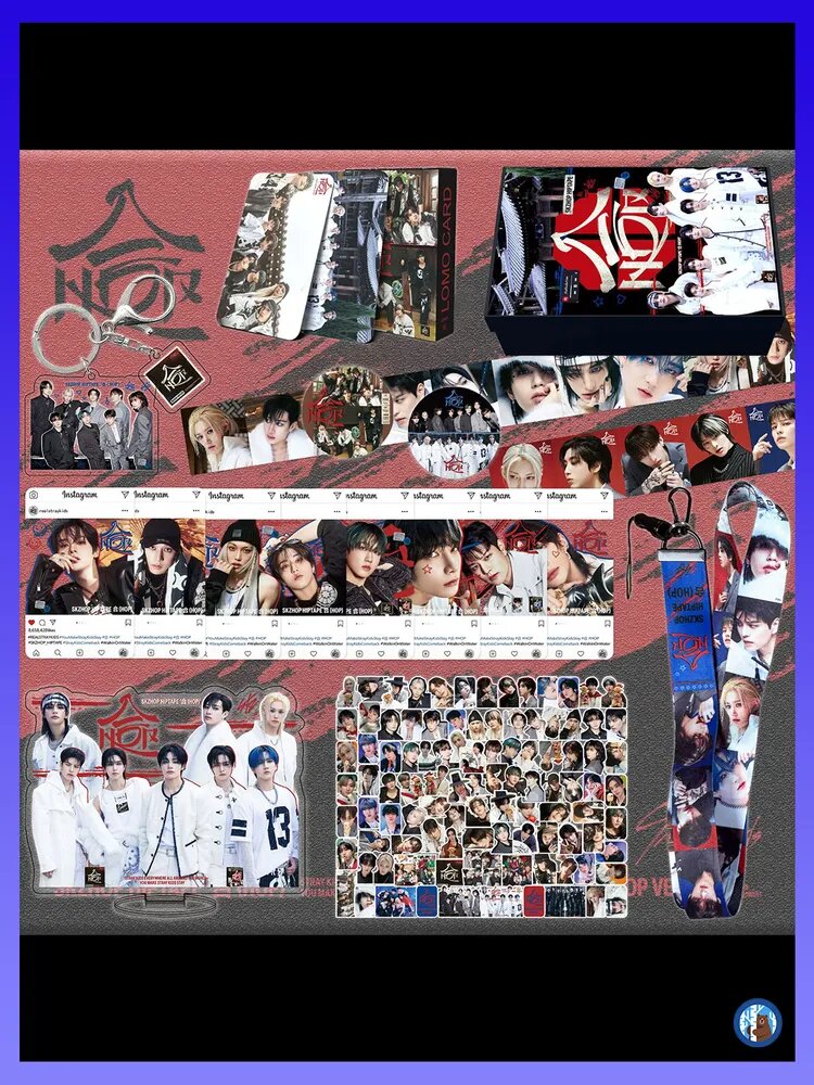 Сувениры со звёздами StrayKids альбом HOT подарочный набор 7 предметов