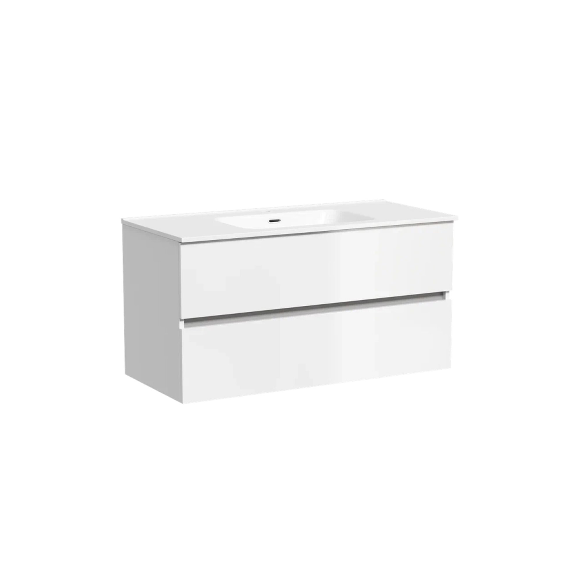 Тумба подвесная SANCOS Urban 990х450х550, c двумя ящиками оснащенными доводчиками, белый глянец , арт. UR100W