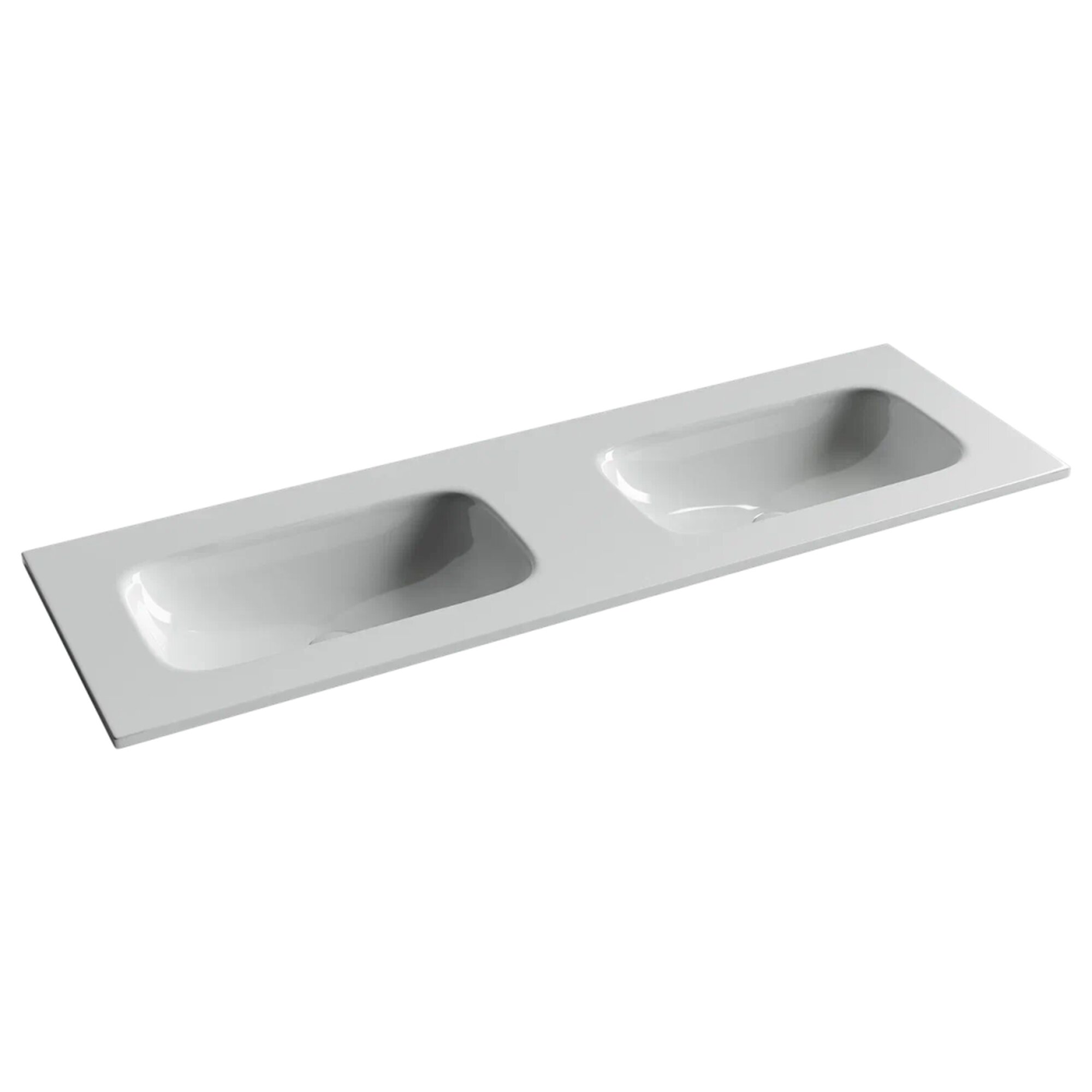 Раковина накладная Ceramicanova Grace CN7022wx, 1410x457x137, с двумя чашами, без отверстий под смеситель, цвет белый