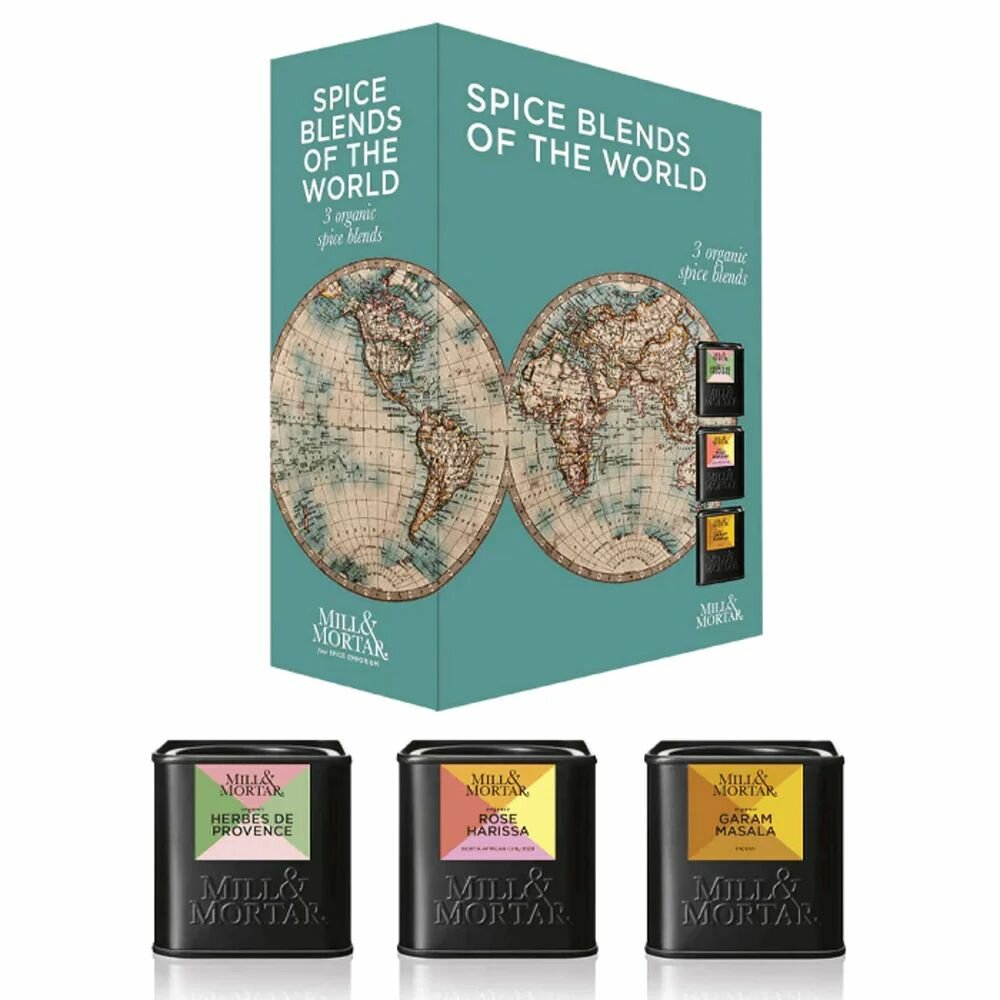Mill & Mortar Подарочный набор органических смесей специй Organic Spice Blends of the World Gift Set