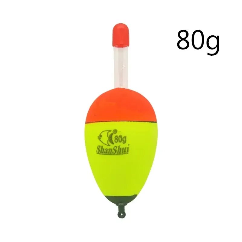 Светящиеся поплавки EVA для рыбалки 3-100г 1PCS, Yellow-80g