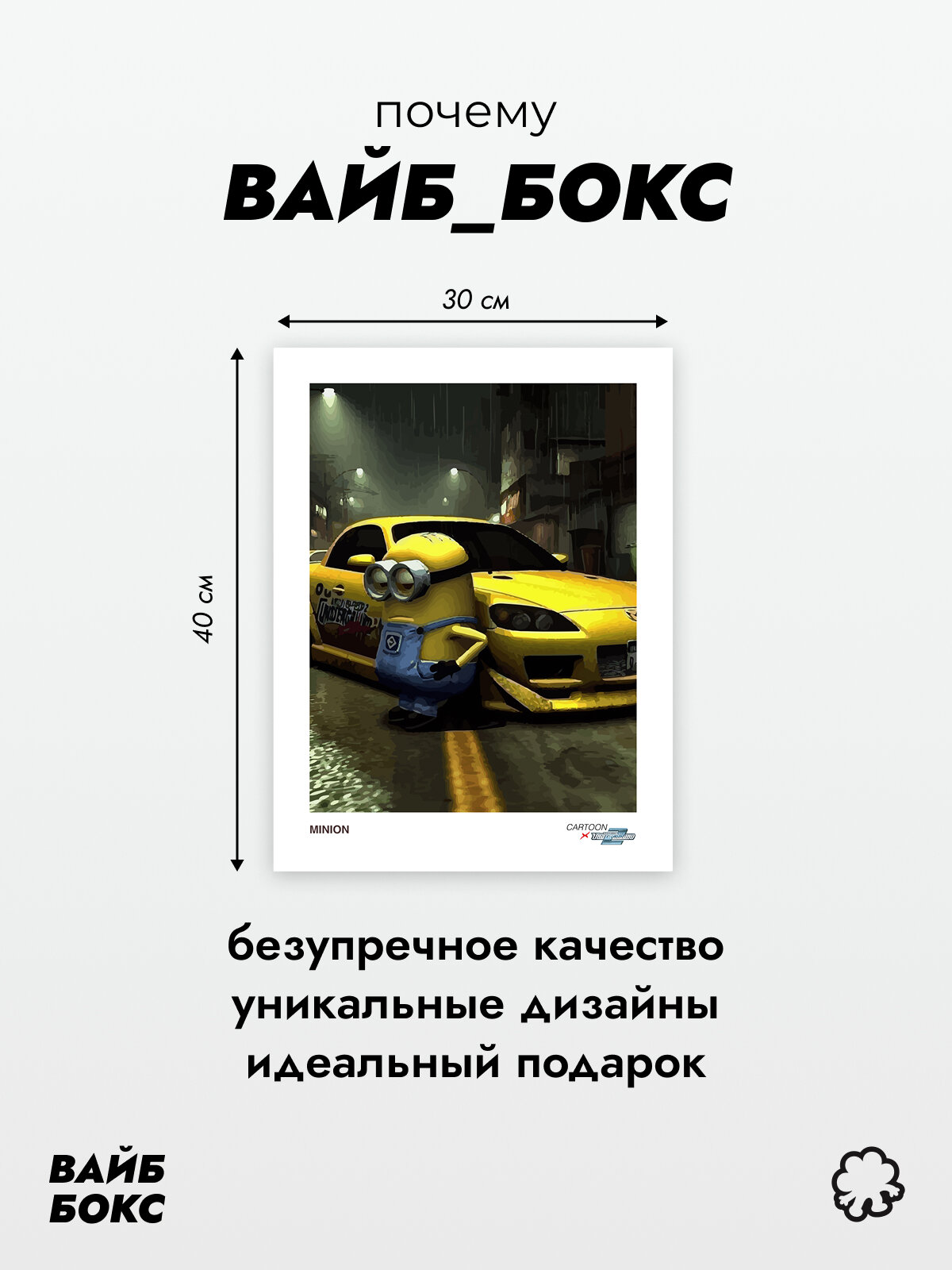 Интерьерный постер, 30х40 см, "MINION", постер на стену для декора — фото 1