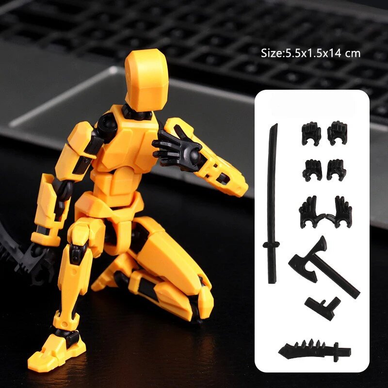 Пластиковая фигурка робота 13 Titan Желтый, Yellow