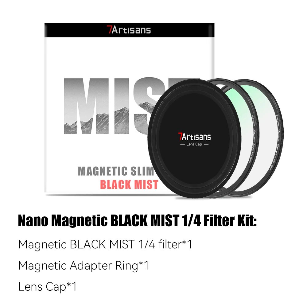 7artisans набор магнитных фильтров для объектива 77 мм, BLACK MIST 1 4 Kit