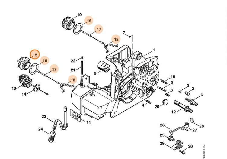 Пробка топливного бака Stihl 029/039 11273500500