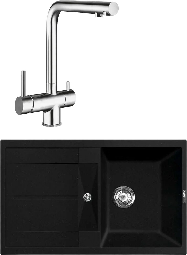 Комплект Мойка Lava L6. LAV / Смеситель SG14 CR, chrome