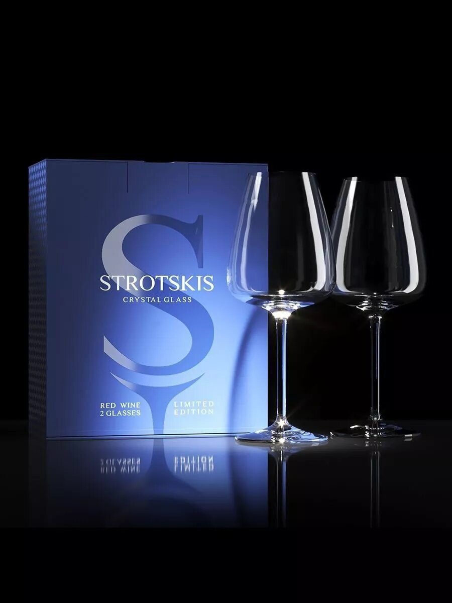 Хрустальные бокалы Strotskis Dionys, красное вино (2 шт.) Strotskis 0301/2