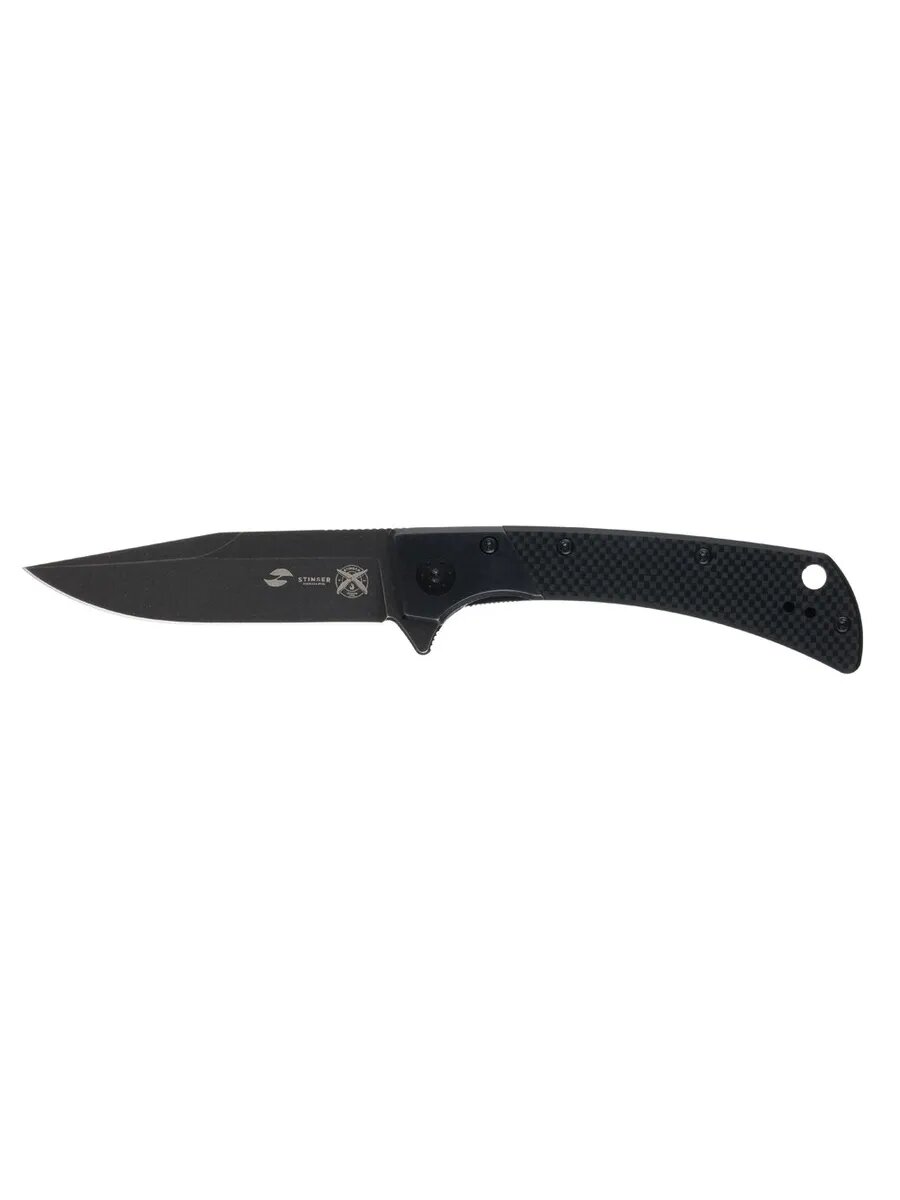Складной нож Stinger 8Cr14MoV G10 черный туристический