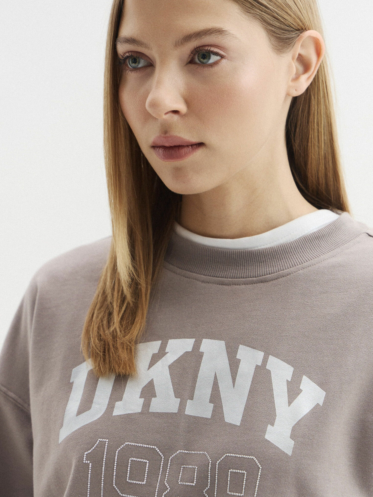 Толстовка DKNY, размер L, , серый — фото 1