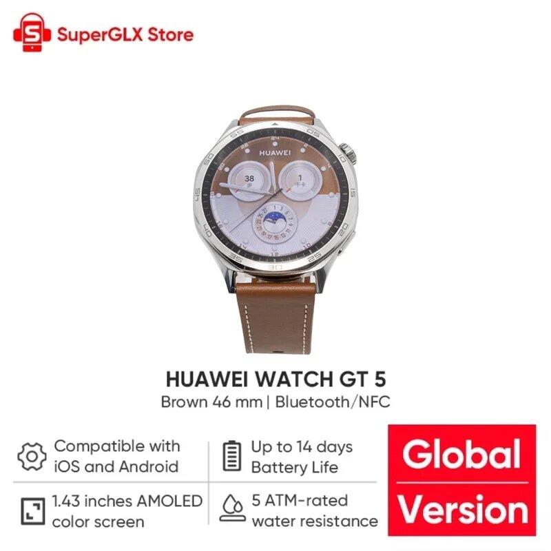 HUAWEI Watch GT 5 Brown 46mm Bluetooth/NFC