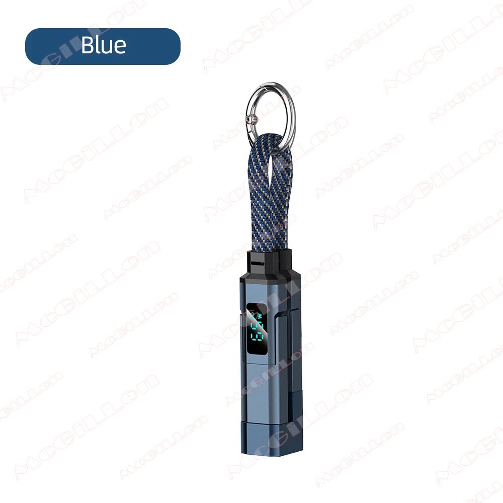 Внешний аккумулятор USB Type-C Blue с дисплеем