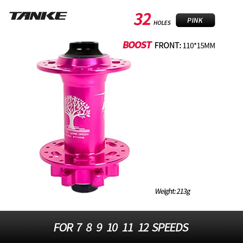 TANKE TH-490 Втулки MTB Черные 32H 120 Щелчков 32H Pink Front