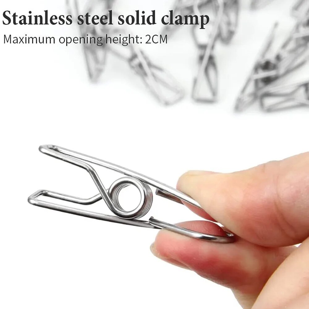 Прищепки для белья из нержавеющей стали 20pcs Small 5cm