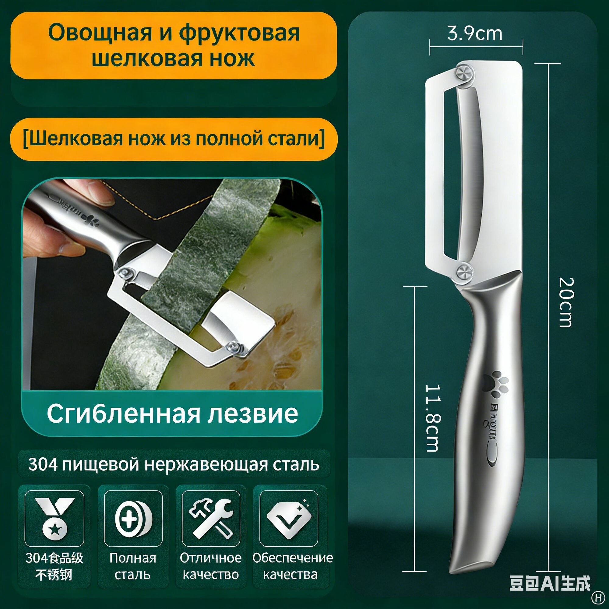 Многофункциональный кухонный нож для чистки овощей и фруктов