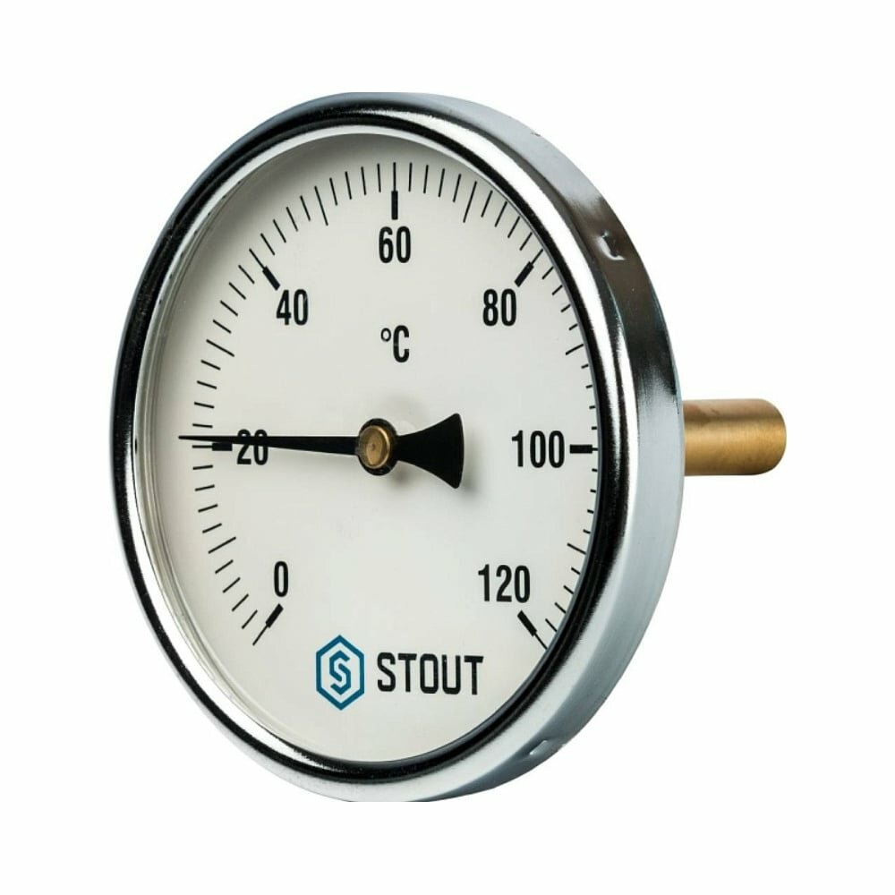 Термометр биметаллический STOUT SIM-1001-635015 с погружной гильзой, корпус RG0094NU9EUF2G