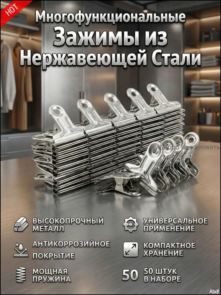 Комплект креплений5 х 4мм, Нержавеющая сталь, 50 шт