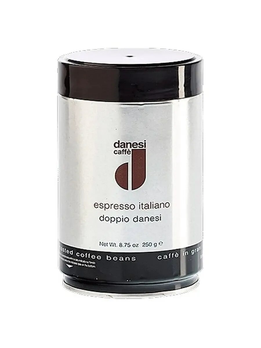 Кофе натуральный жареный в зёрнах Danesi Doppio, 250 гр, в банке