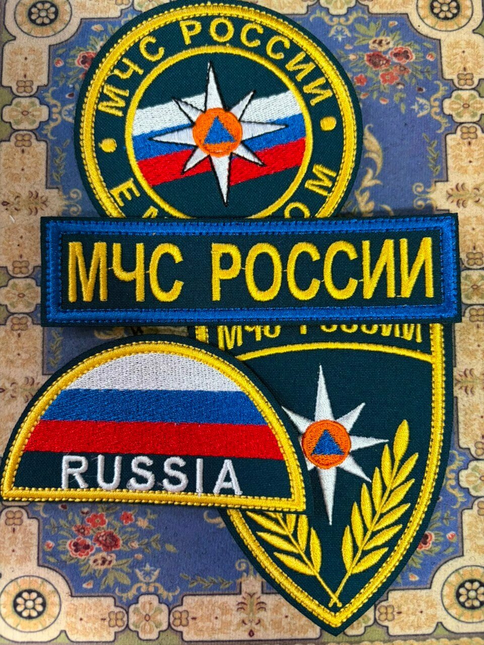 Комплект шевронов МЧС, пришивных, износостойких, без липучек