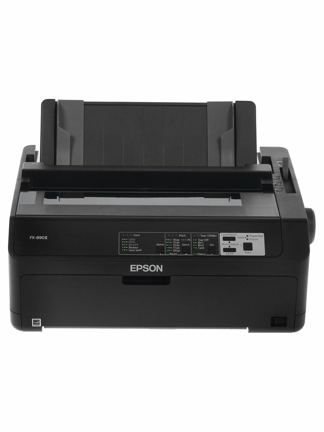 Принтер матричный Epson FX-890II, A4, ч/б печать, 9x2 игл, USB, черный (C11CF37401)
