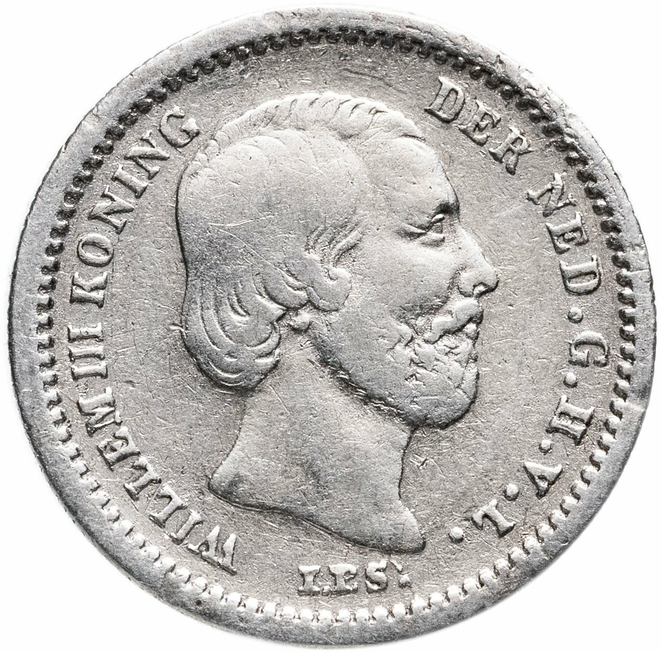 Нидерланды 5 центов cents 1850, Серебро 640, в сохранности VF-XF