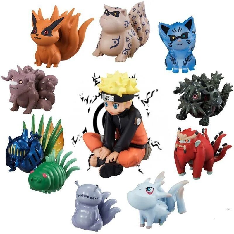 Фигурки из аниме наруто Наруто и хвостатые звери 6cm My hero