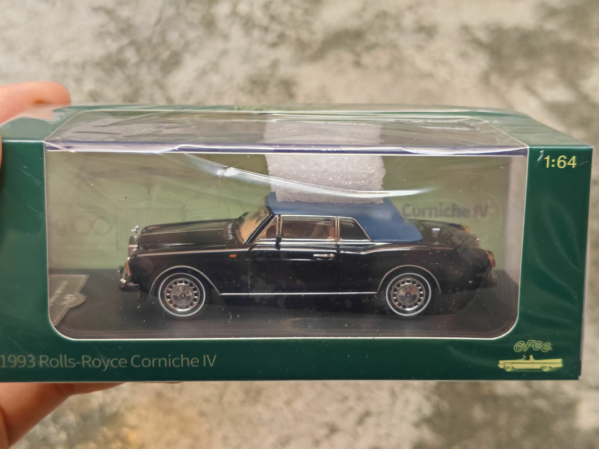 GFCC 1:64 Модель автомобиля из литого под давлением металла: Rolls-Royce Corniche Convertible Aluminium Model
