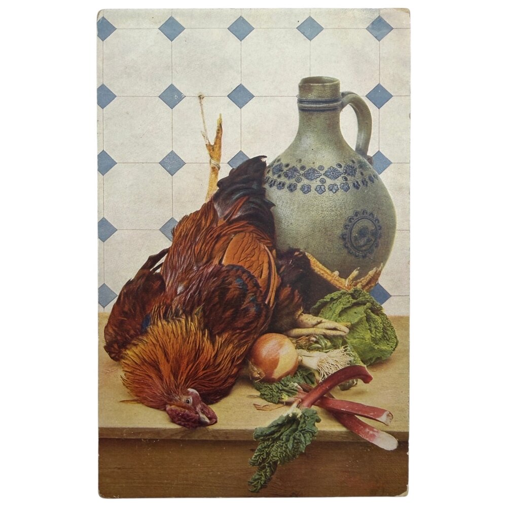 Почтовая открытка "Кухонный натюрморт" 1900-1917 гг. Германская Империя