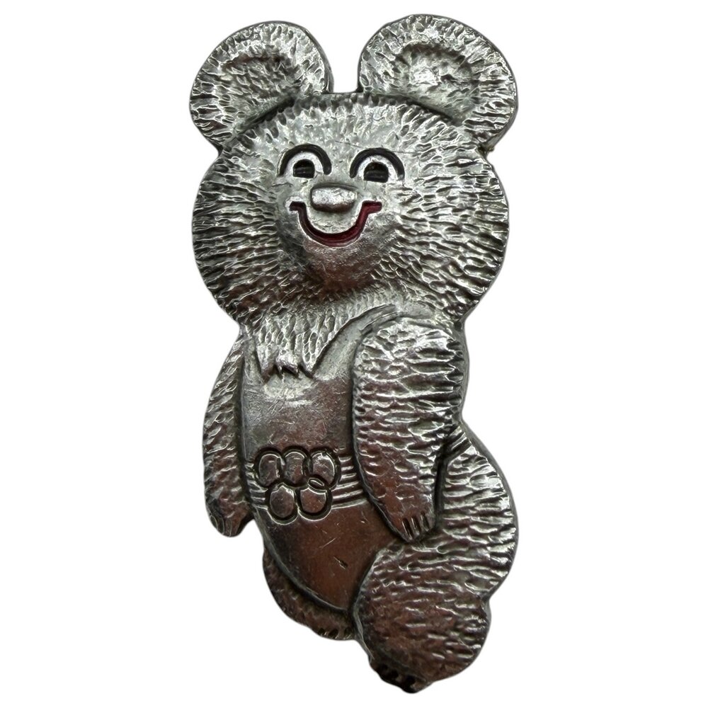 Знак "Олимпийский мишка" СССР 1980 г. (Клеймо "зоси")