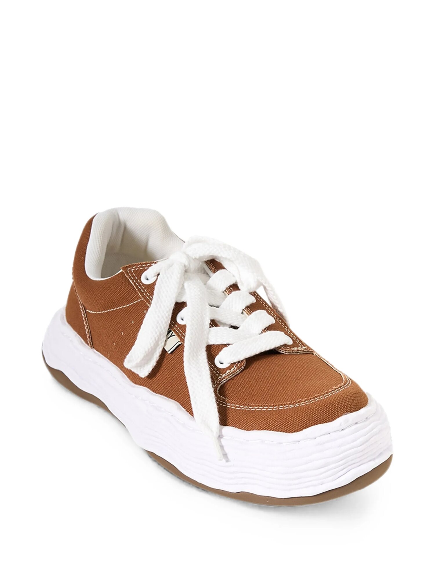 Кроссовки MAISON MIHARA YASUHIRO Oliver canvas sneakers, размер 37, коричневый — фото 1