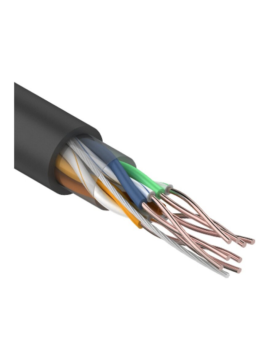 Кабель витая пара Rexant UTP 4PR, 24AWG, медь, CAT5e, наружный (outdoor), бухта 100 м