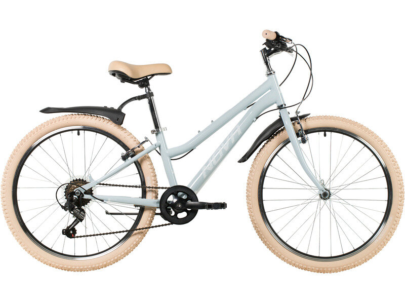 Подростковый велосипед Novatrack Jenny 24 V-brake, год 2026, цвет Голубой, ростовка 12