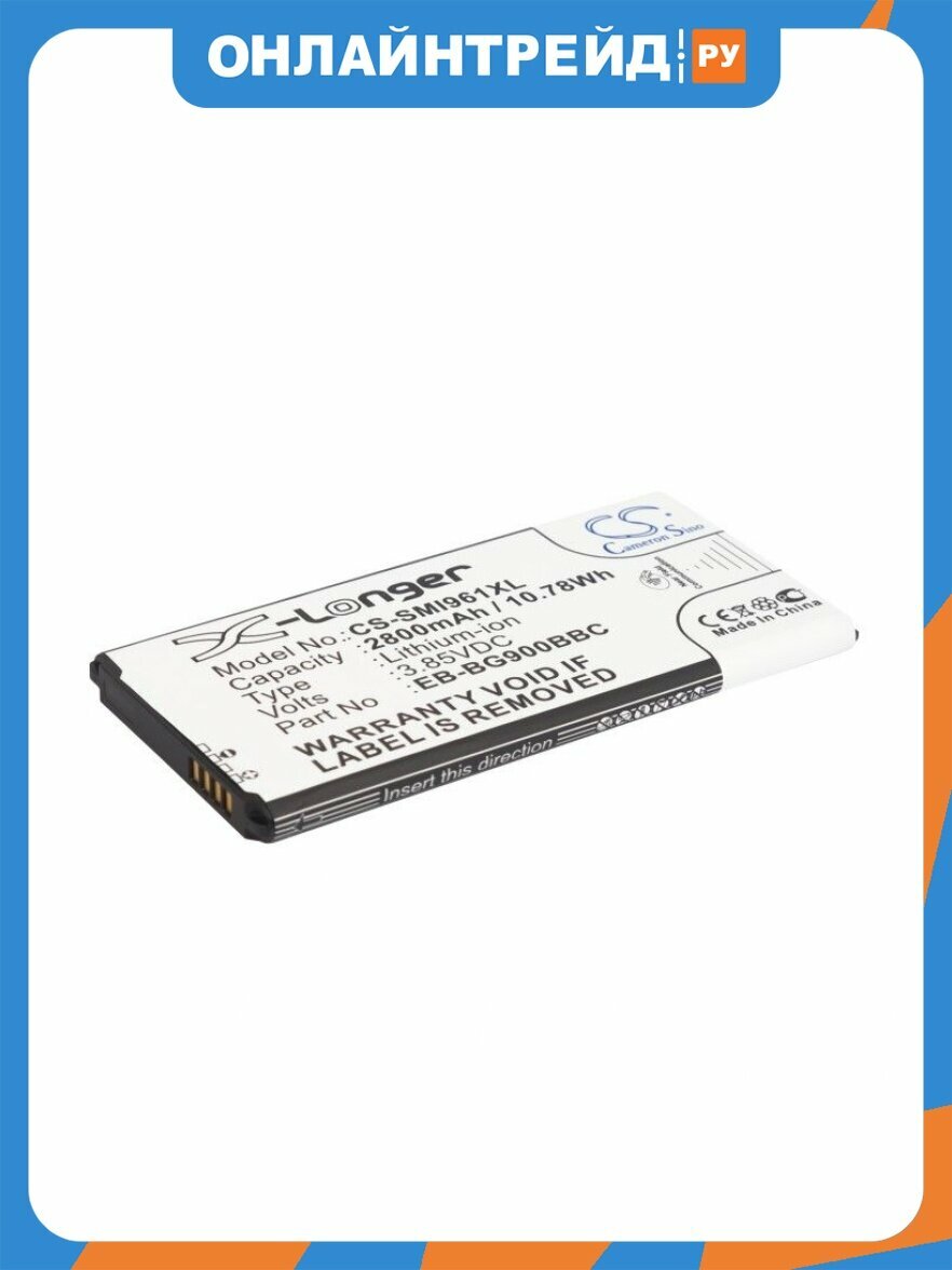Аккумуляторная батарея Cameron Sino CS-SMI961XL для Samsung Galaxy S5 3.85V / 2800mAh / 10.78Wh